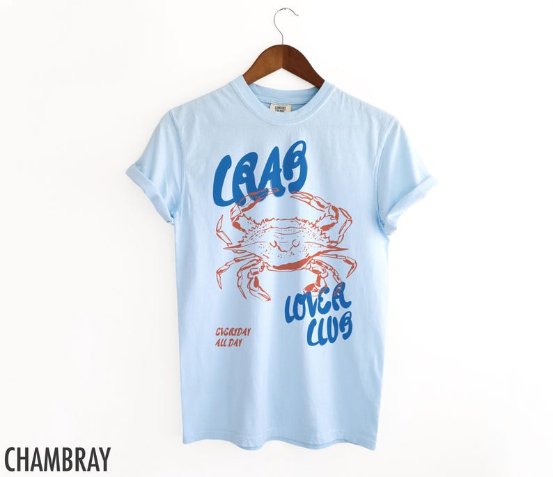 Crab Shirt, Food Tshirt, Retro Graphic Tee, Summer Shirt, Foodie T ...
