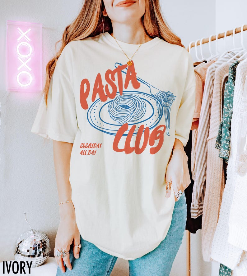 Pasta Shirt, Food Tshirt, Pasta Club Tee, Foodie Shirt, Pasta Lover ...