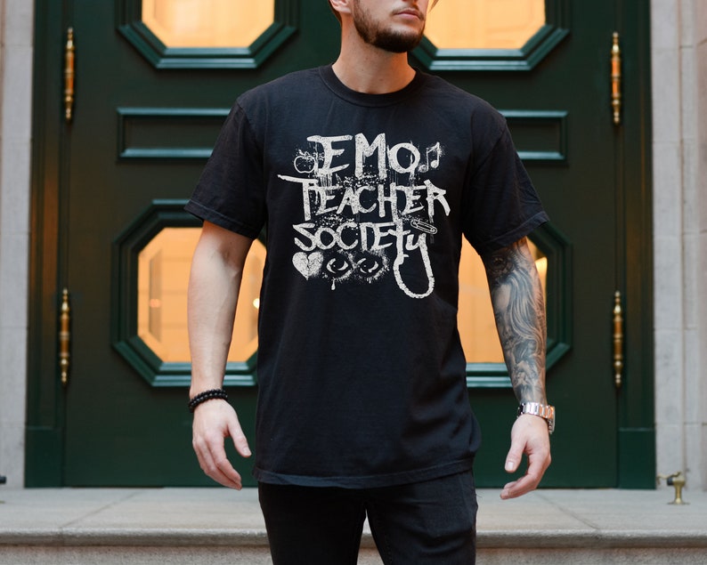Emo Shirt, Emo Teacher Shirt, Retro Graphic Tee, Comfort Colors, Goth ...