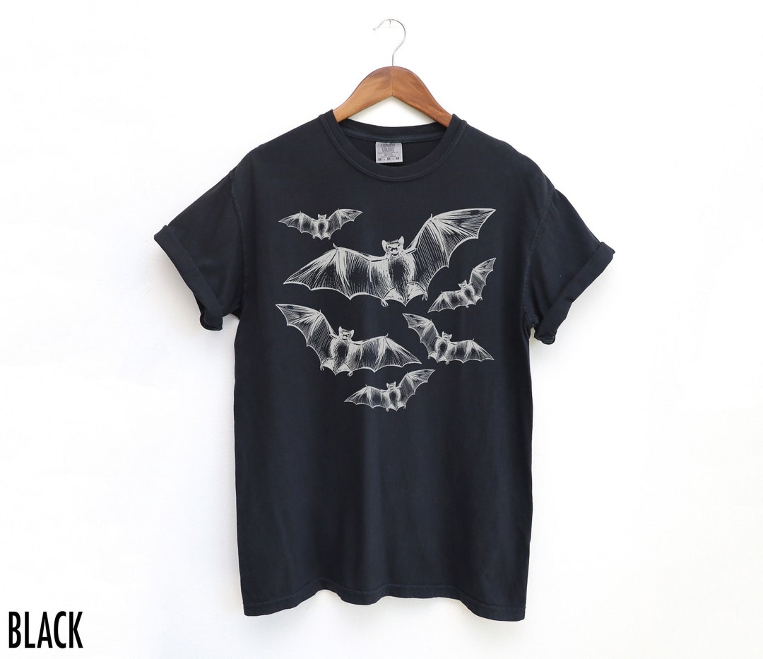 Bats Shirt, Comfort Colors, Halloween Shirt, Goth Halloween, Gothic T ...