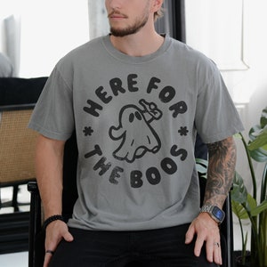 Halloween Shirt, Ghost Shirt, Comfort Colors, Funny Ghost, Drinking ...