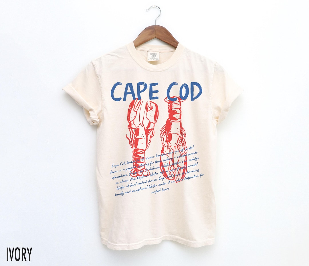 Cape Cod Shirt, Lobster Tshirt, Retro Summer Shirt, Vintage Beach Style ...