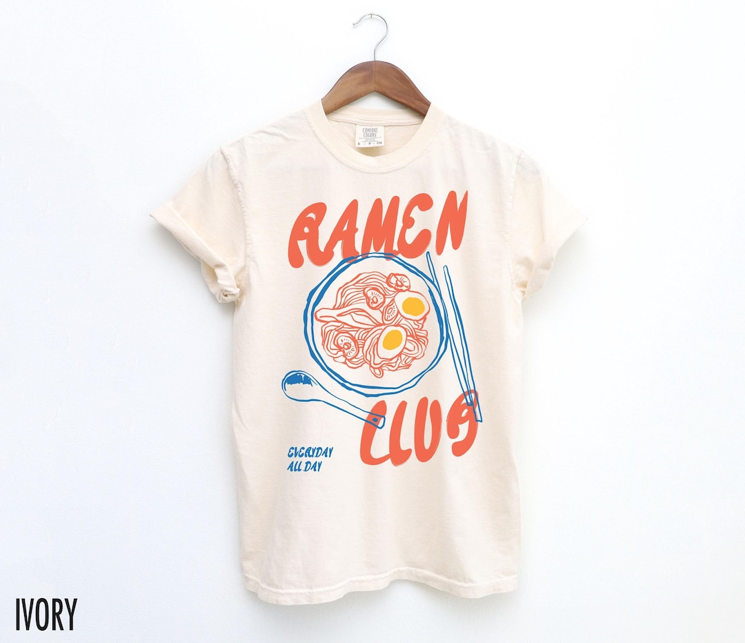 Ramen Shirt, Ramen Lover, Retro Graphic Tee, Foodie T-shirt, Ramen ...