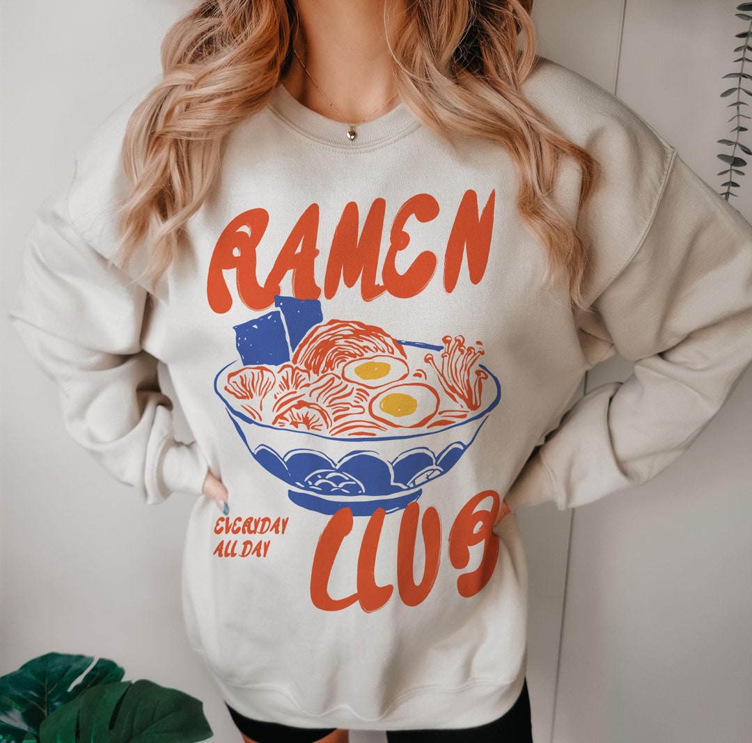 Ramen Sweatshirt, Food Crewneck, Ramen Lover Gift, Ramen Club Shirt ...