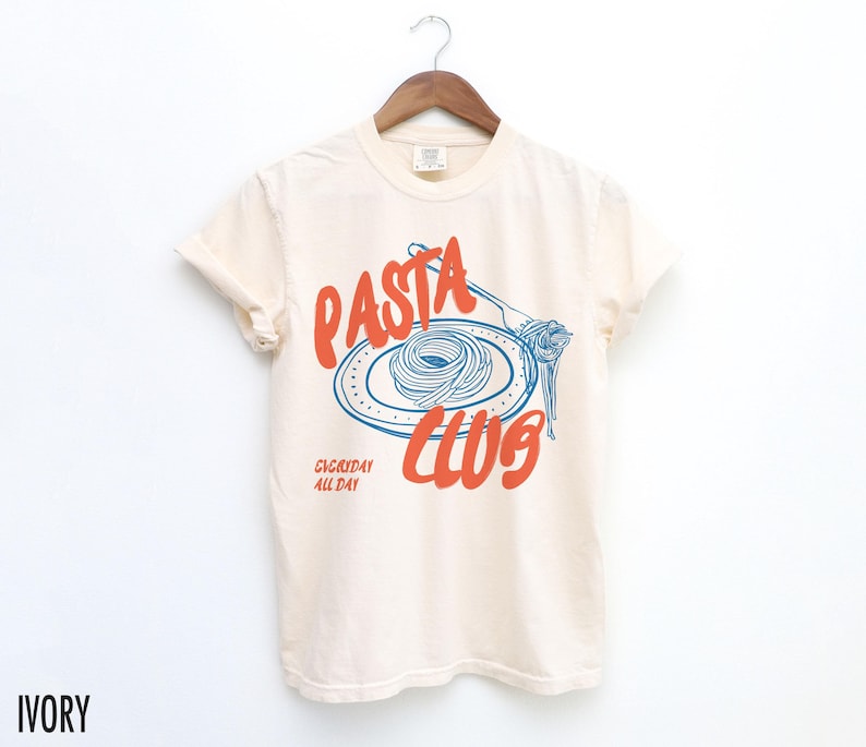 Pasta Shirt, Food Tshirt, Pasta Club Tee, Foodie Shirt, Pasta Lover ...
