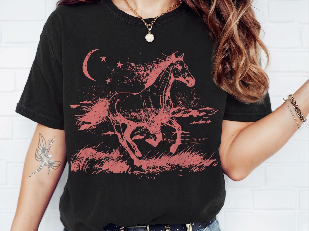 Horse Shirt, Retro Horse Tshirt, Western Graphic Tee, Country T Shirt ...
