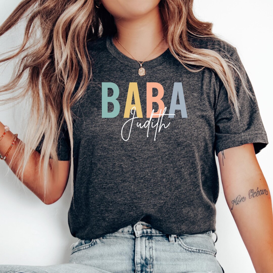 Custom Baba Shirt, Personalized Baba Shirt, Custom Grandma Gift, Baba ...