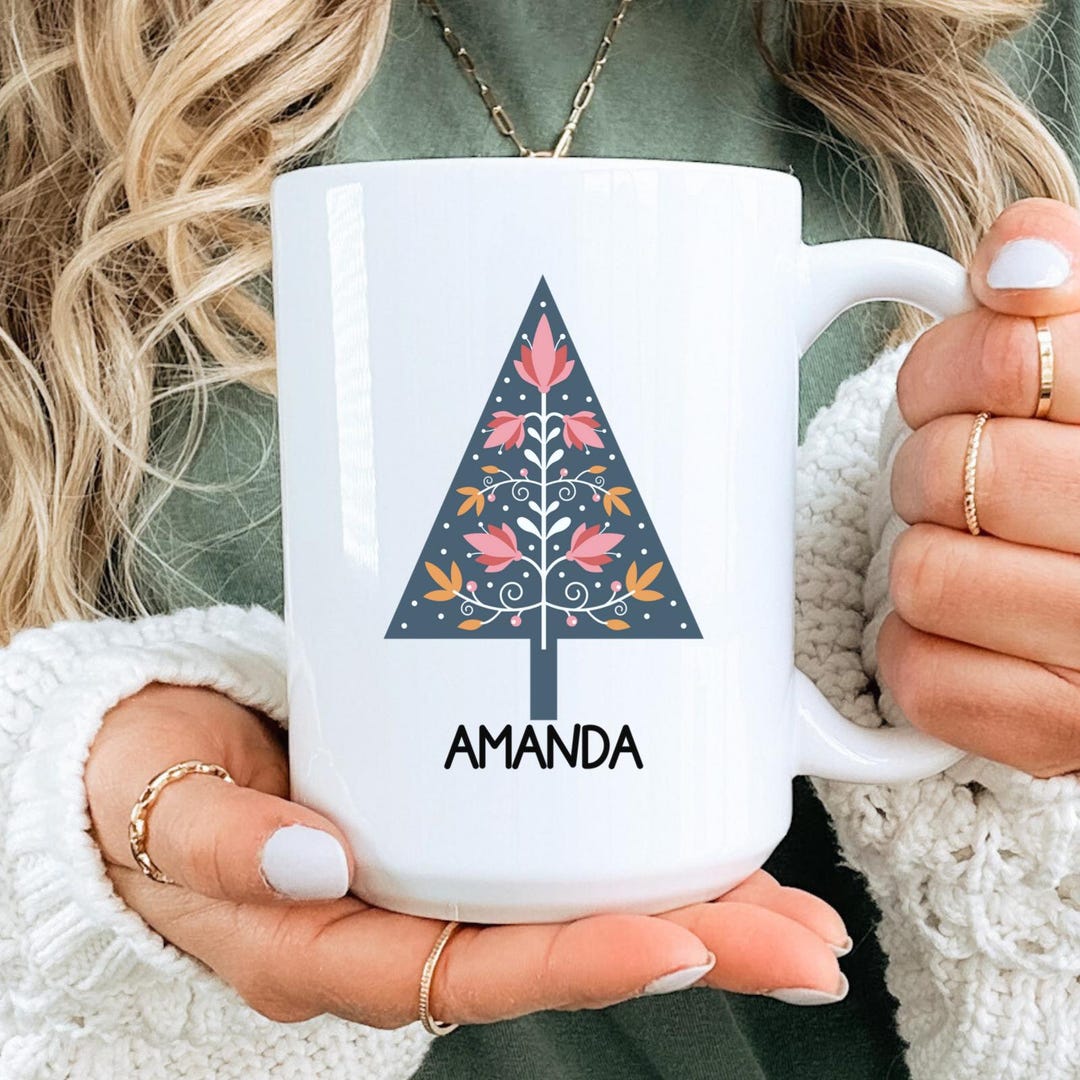 Christmas Tree Mug, Tree Mug, Custom Tree Mug, Personalized Tree Mug ...