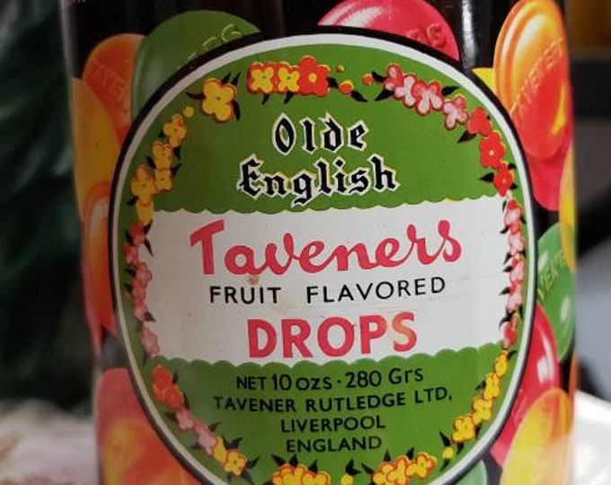 1960s Olde English Taveners Fruit Drops Powder Sugar Covered Hard Candy ...