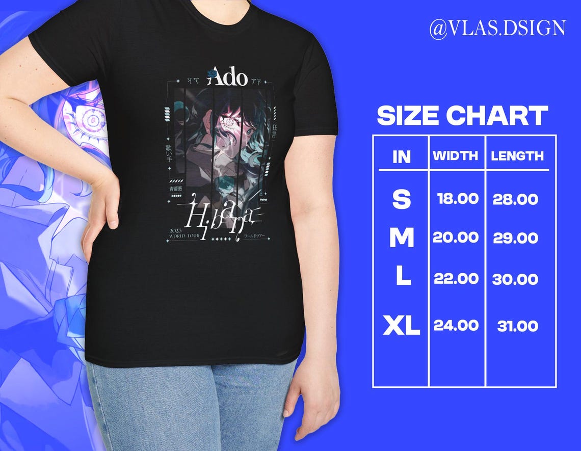Ado World Tour Hibana, Unisex Tee, Music Fan Apparel, Concert Merch ...