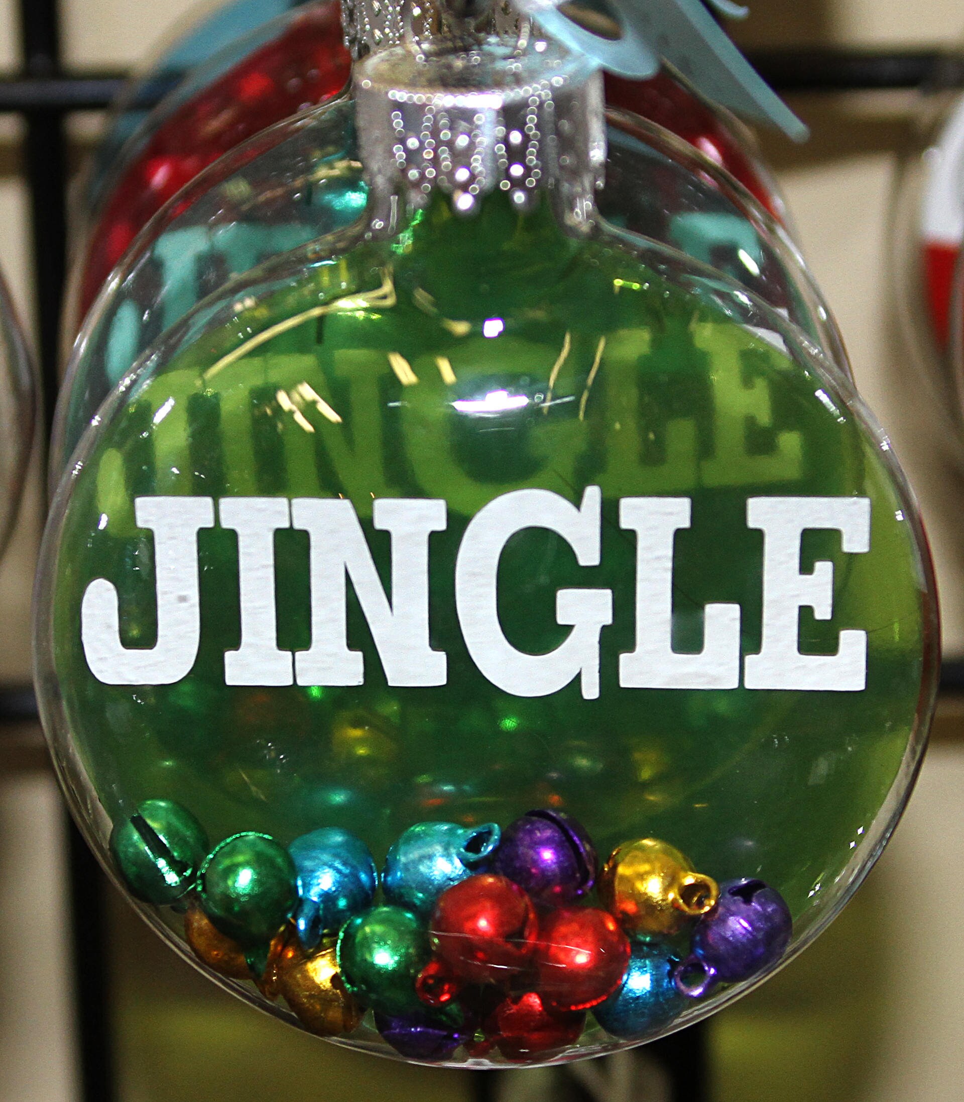 FREE SHIP Jingle Christmas Floating Ornament With Colorful - Etsy