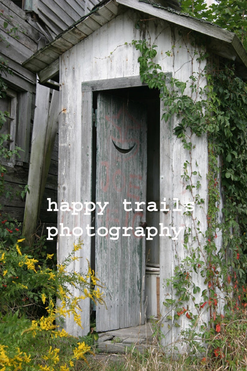 Outhouse Color Print Photograph, Ready for Framing, Rustic Rural Dallas ...