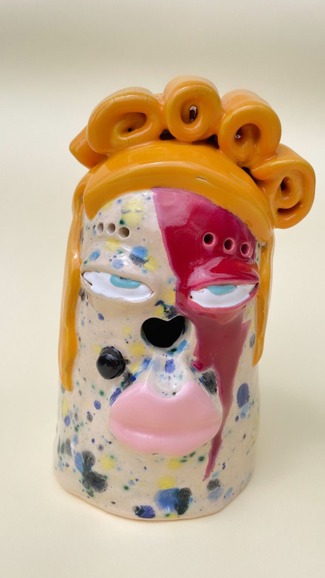 IRRITATED Evelyn-ceramic Figurine Figure Object Statue Craft Glazed ...