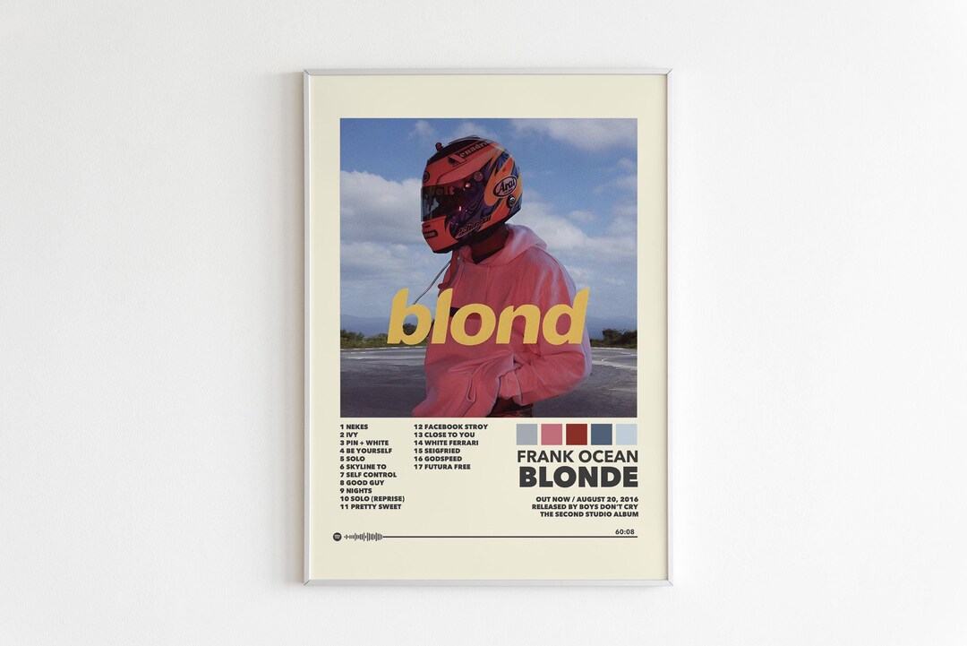 Frank Ocean Posters / Blonde Poster / Blonde Tracklist / Album Cover ...