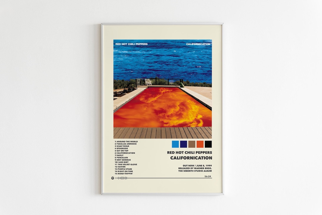 Red Hot Chili Peppers Posters / Californication Poster, Tracklist Album ...