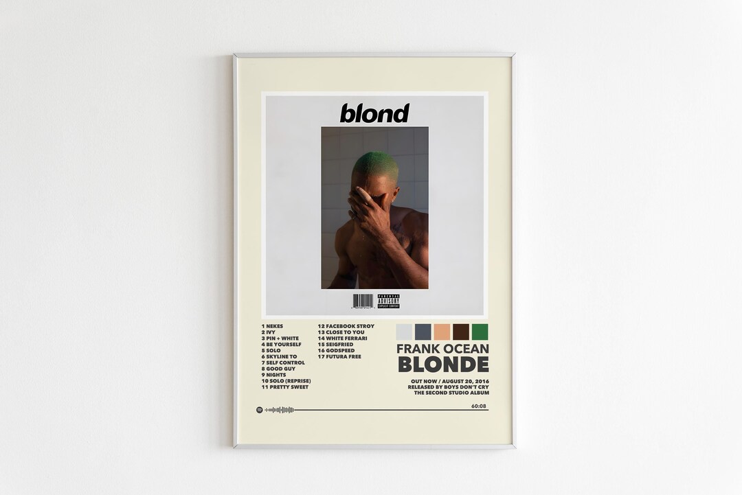Frank Ocean Posters / Blonde Poster / Blonde Tracklist / Album Cover ...