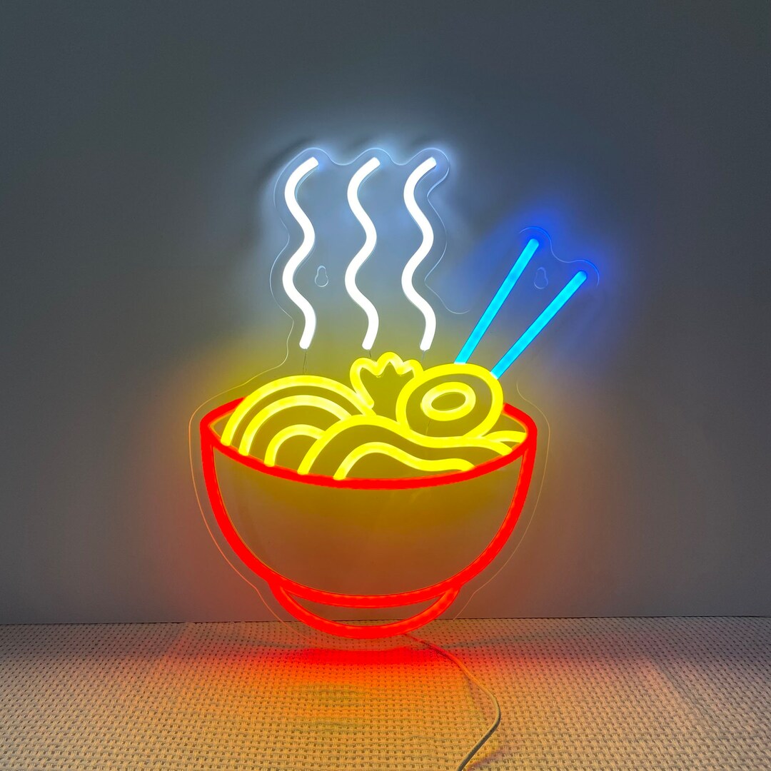Ramen Bowl Neon Sign, Japanesse Ramen Sign, Restaurant Neon Light ...