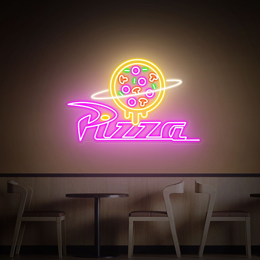Pizza Neon Sign, Pizza Neon Sign Art, Handmade Neon Wall Artwork ...