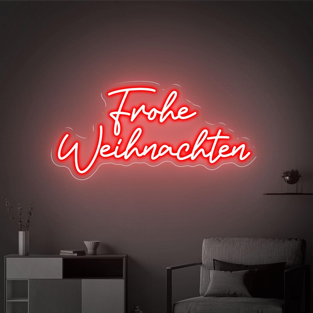 Merry Christmas Neon Sign, German Merry Christmas Led Light, Christmas ...