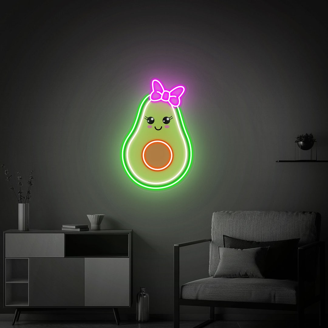 Avocado Neon Sign, Fruit Neon Sign, Custom Handmade Art Neon Light ...