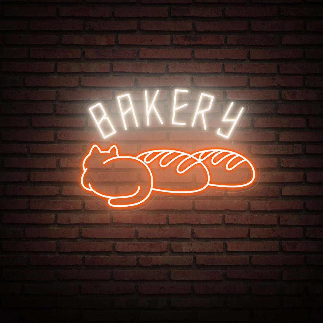 Bakery Neon Sign, Bakery Shop Decor, Kitchen Wall Decor, Restaurant ...