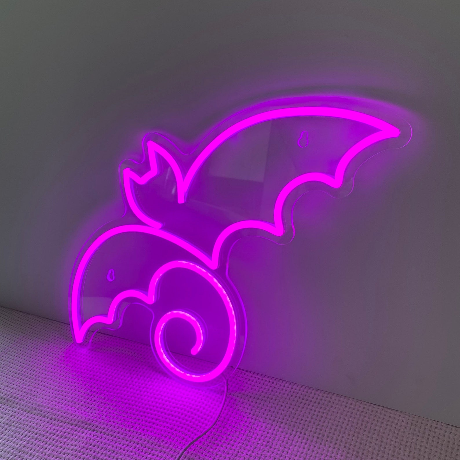 Bat Neon Sign, Halloween Neon Sign, Bat Neon Light, Purple Flying Bat ...