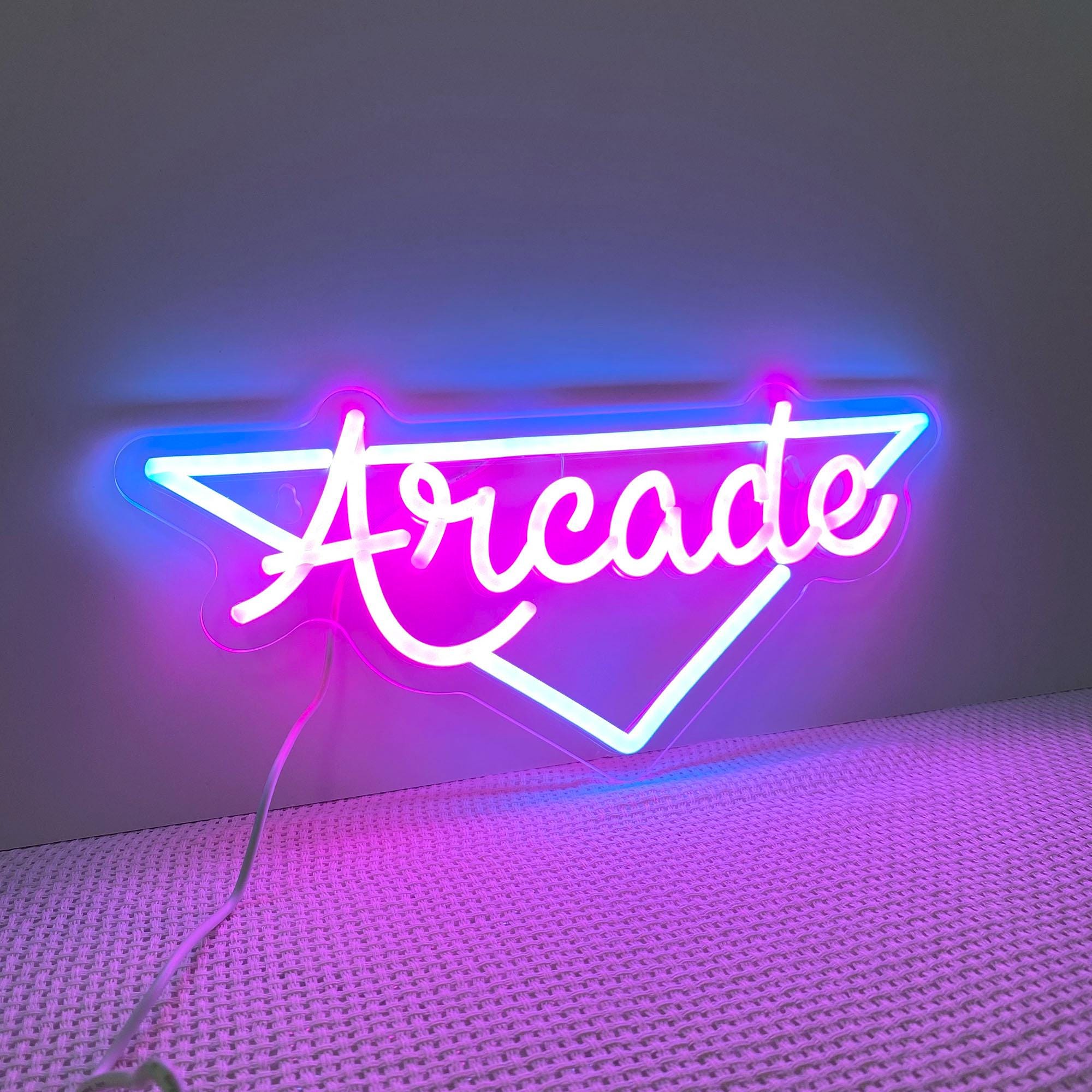 Retro Arcade LED Neon Sign, Game Room Neon Light up Sign, Retro Gaming ...