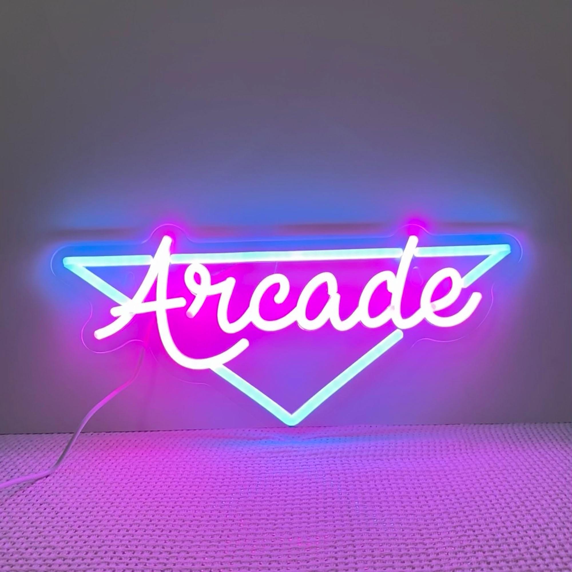 Retro Arcade LED Neon Sign, Game Room Neon Light up Sign, Retro Gaming ...