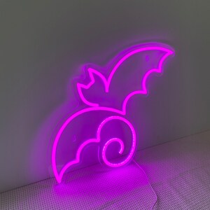 Bat Neon Sign, Halloween Neon Sign, Bat Neon Light, Purple Flying Bat ...