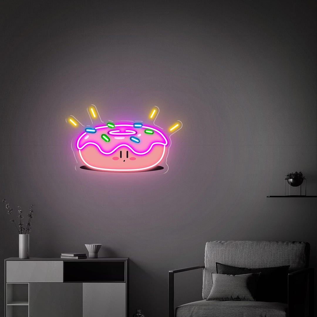 Donuts LED Neon Sign Light Pop Art, Donuts Neon Light Restaurant Wall ...