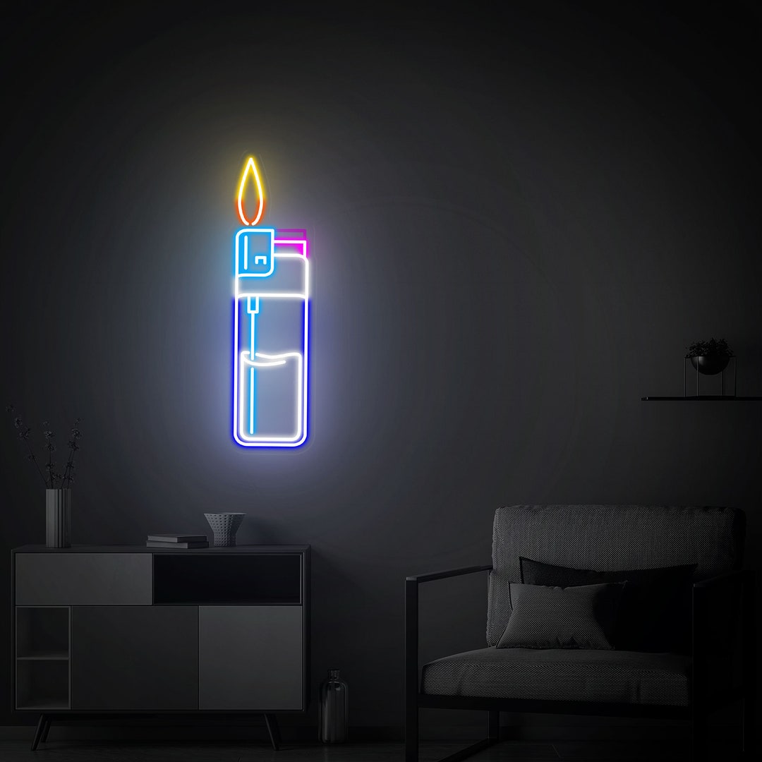 Lighter Neon Sign, Cigarette Lighter Led Light Sign, Custom Neon Sign ...