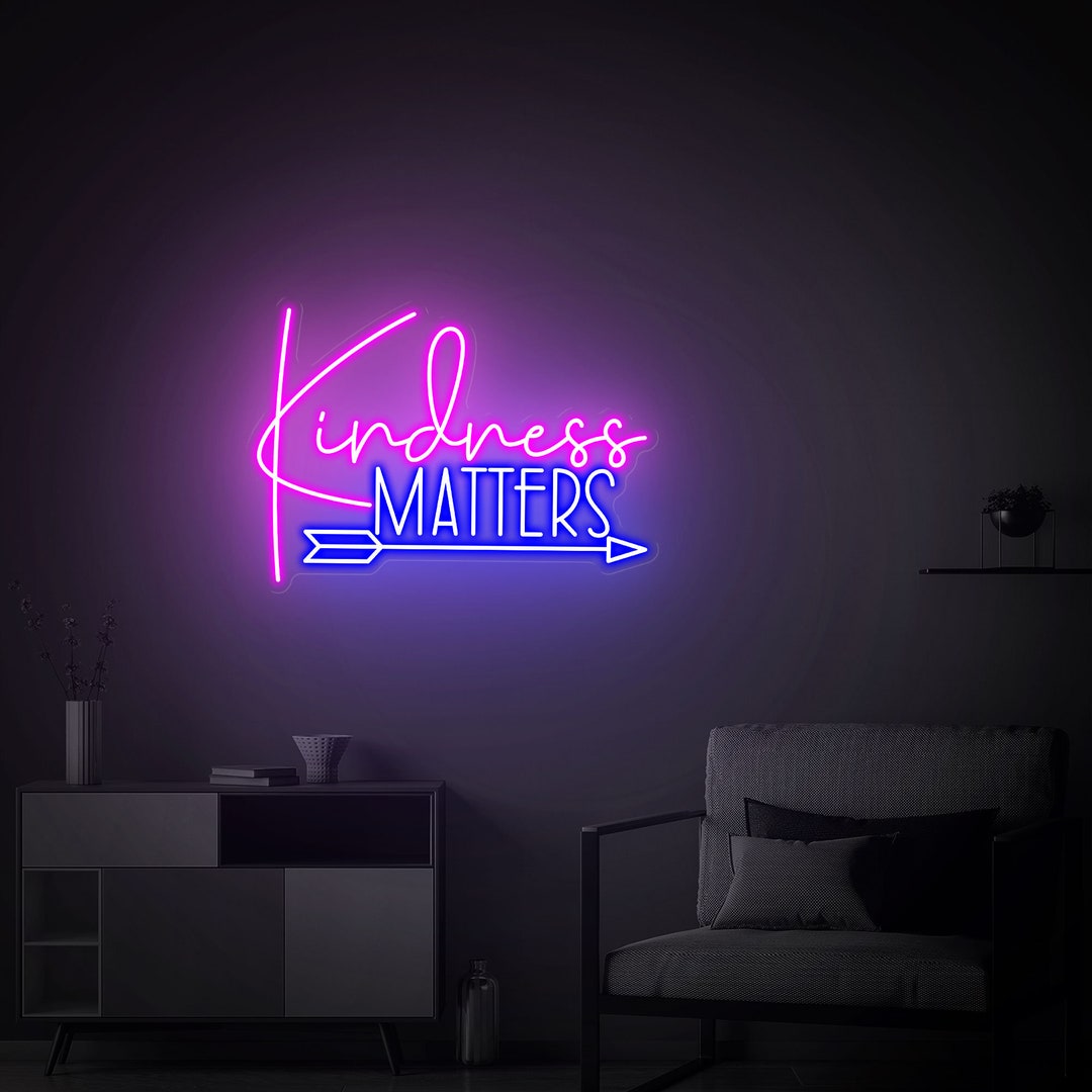 Kindness Matters Neon Sign, Kindness Wall Artwork, Custom Neon Sign ...