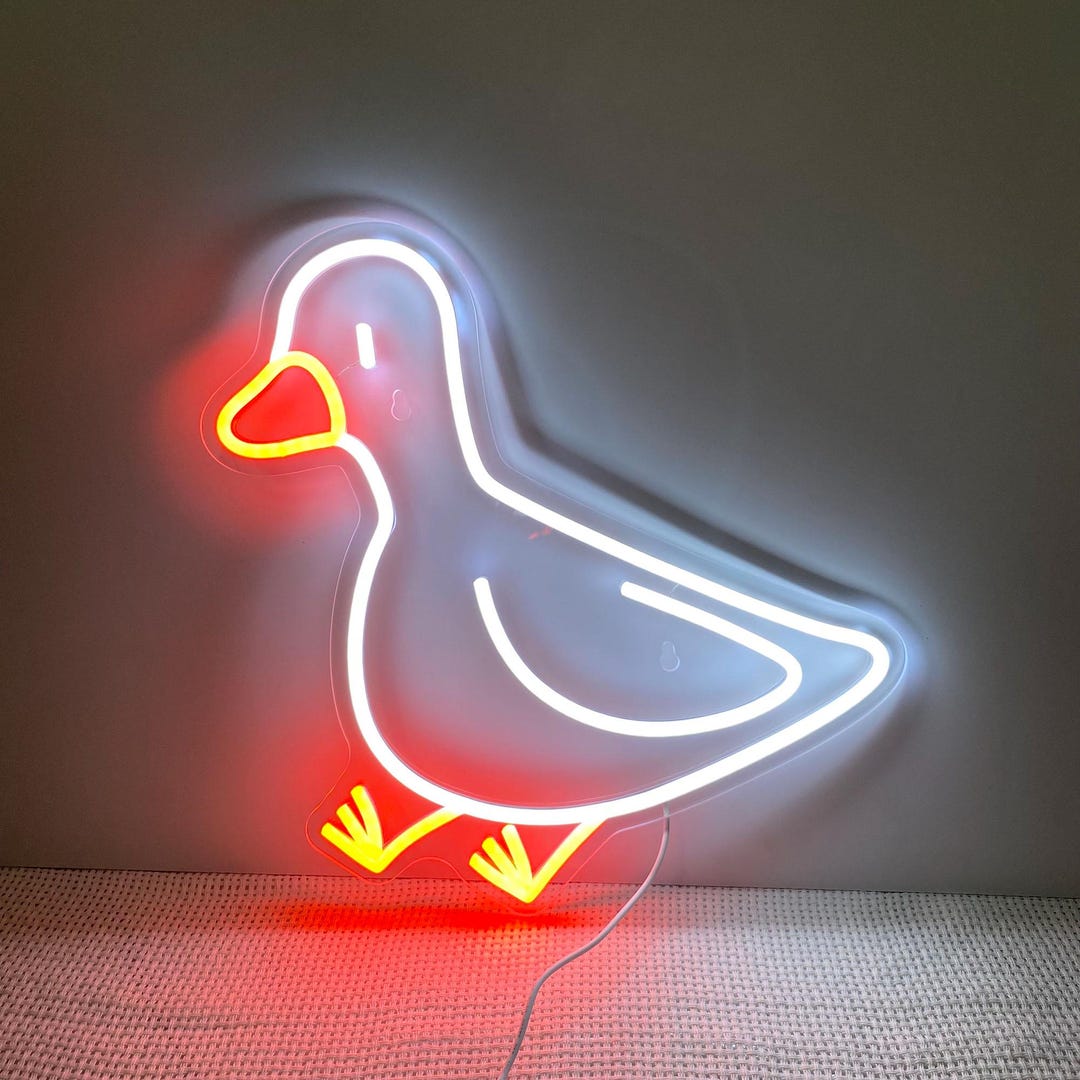 Duck Neon Sign, Neon Wall Art, Duck Neon Light, Cute Duck Gift, Bedroom ...