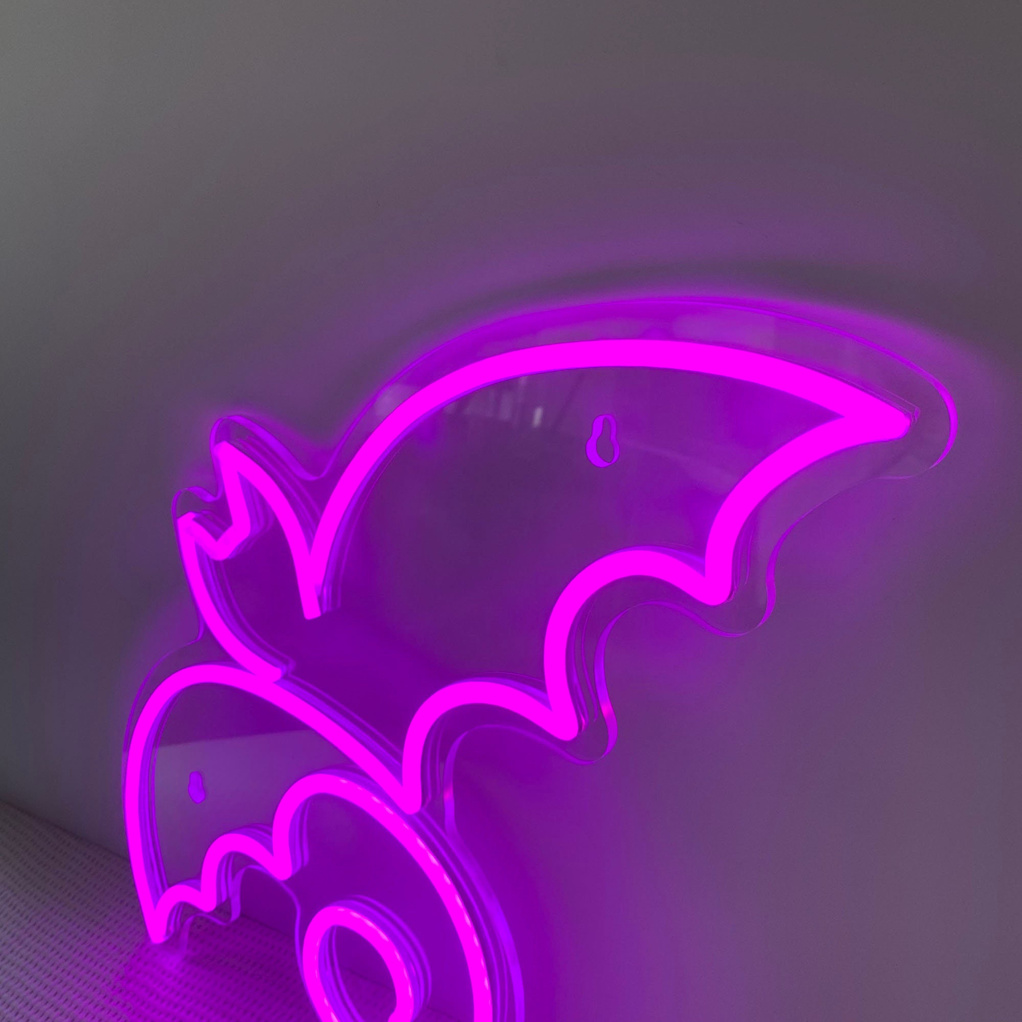 Bat Neon Sign, Halloween Neon Sign, Bat Neon Light, Purple Flying Bat ...