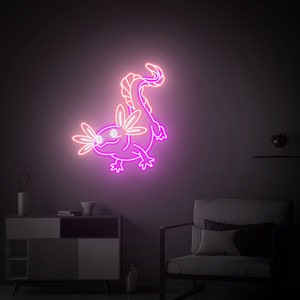 Axolotl Neon Sign, Axolotl Neon Sign Art, Custom Neon Sign, Home ...