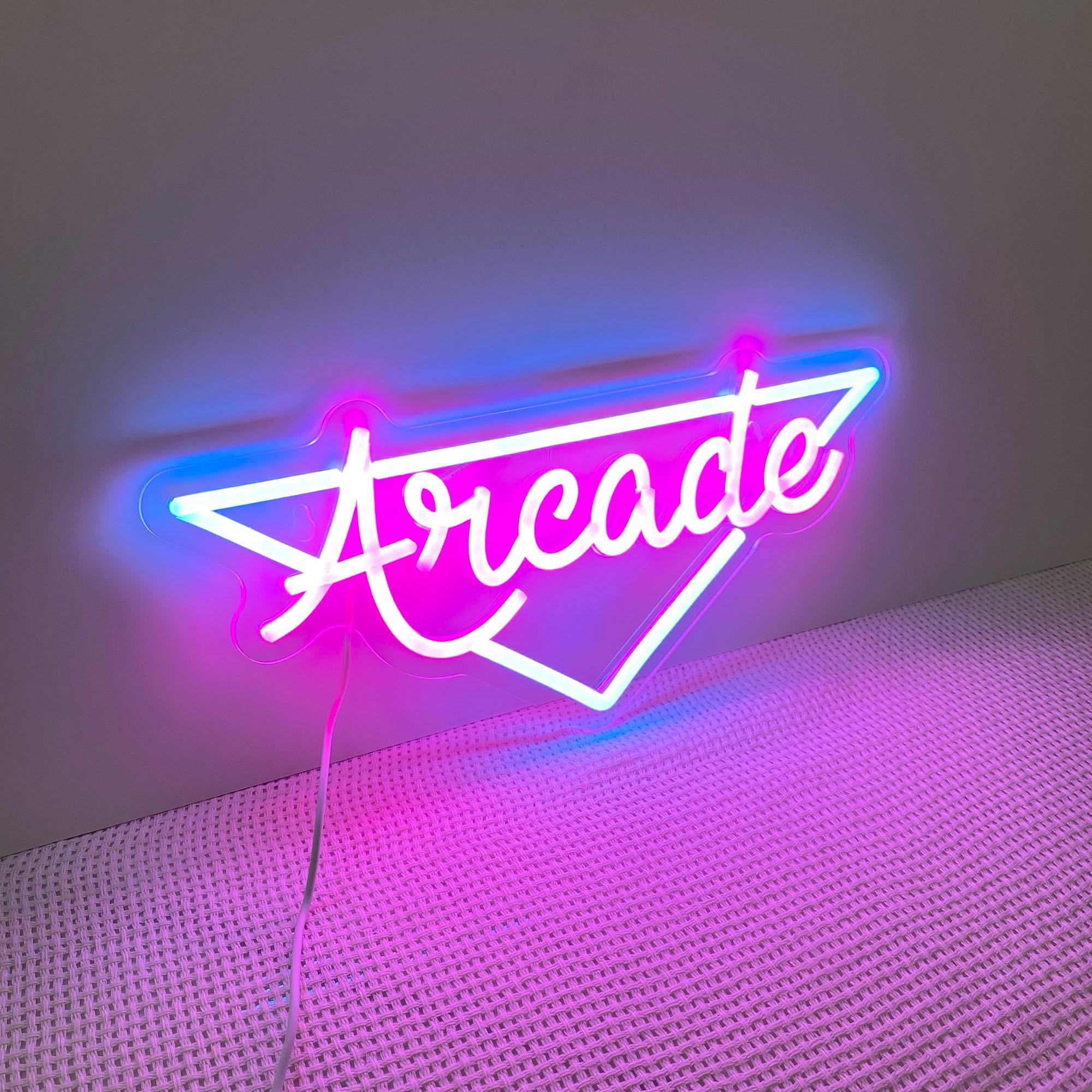 Retro Arcade LED Neon Sign, Game Room Neon Light up Sign, Retro Gaming ...