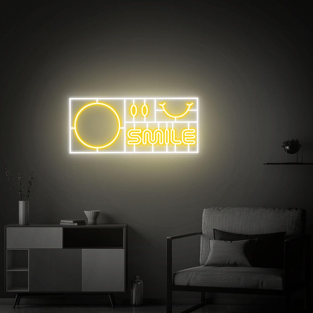Smile Model Neon Sign Smile Neon Sign Art, Handmade Neon Wall Artwork ...