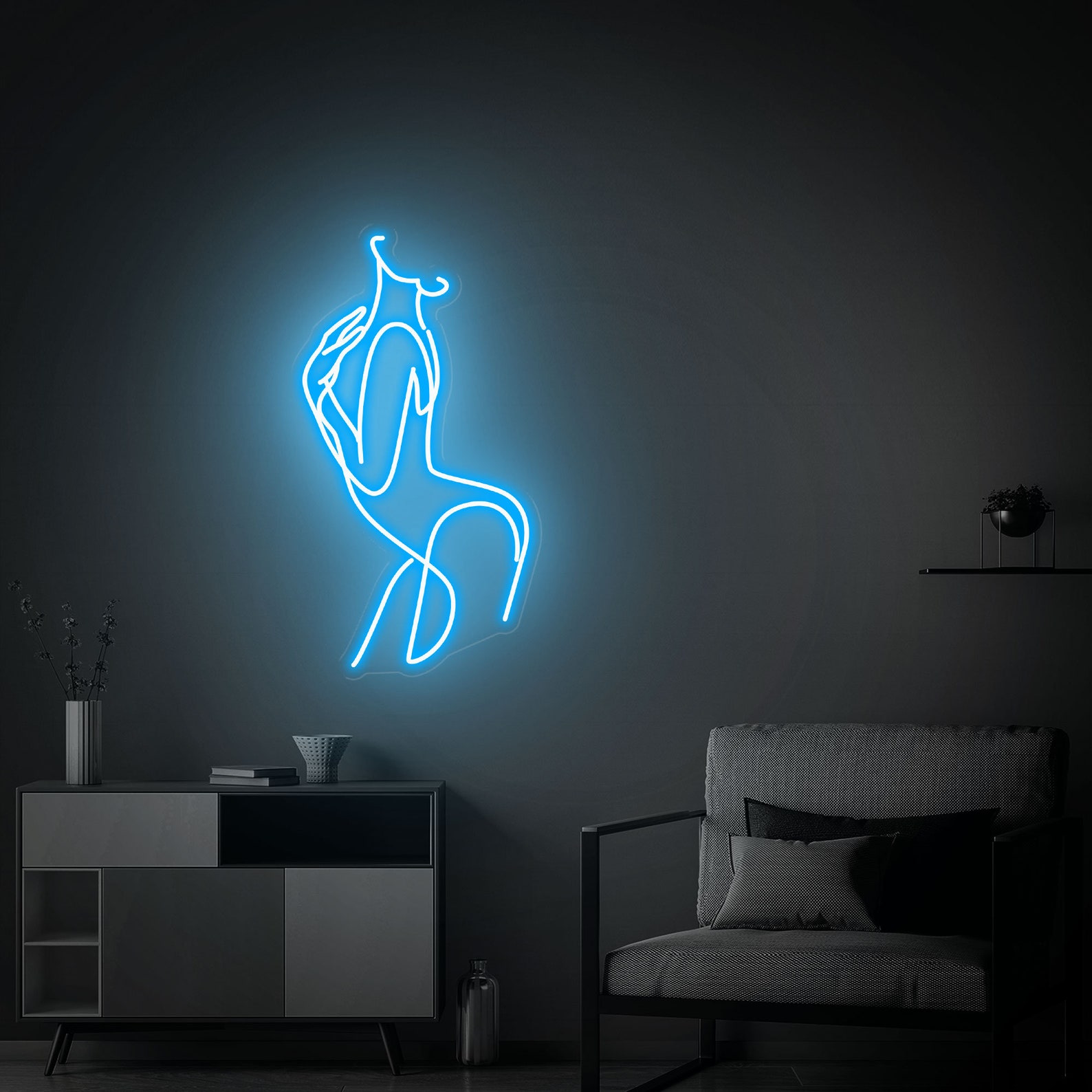 Body Neon Sign, Lady Line Led Light Sign, Woman Line Art, Bedroom Neon ...