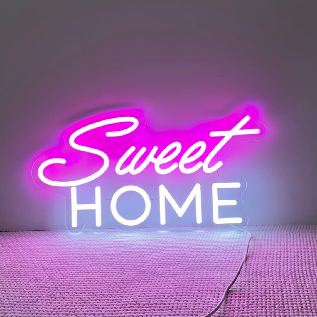 Sweet Home Neon Sign, Neon Wall Art Home Decor, Bedroom Neon Sign ...