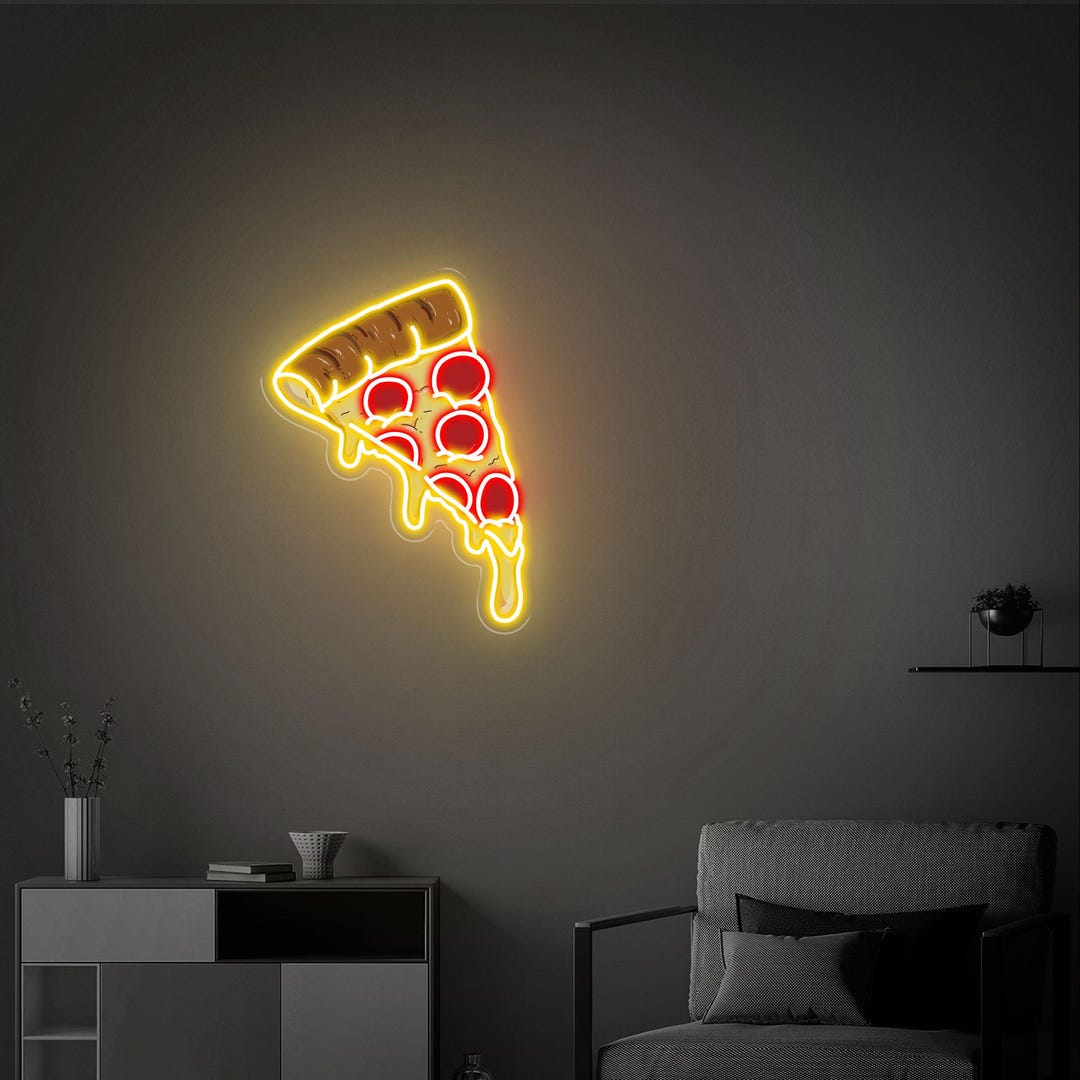 Pizza Led Neon Sign Pop Art, Pizza Neon Wall Decor, Custom Neon Sign ...