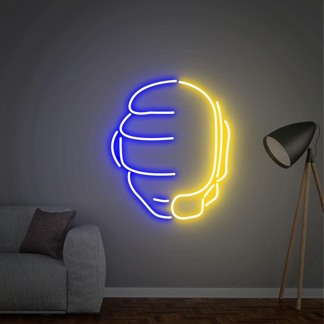 Daft Punk Neon Sign, Custom Handmade Gift Home Decor Wall Art, Man Cave ...