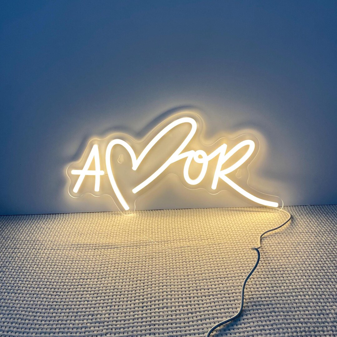Amore Neon Sign, Amore Neon Light Wall Art, Wedding Neon Sign, Love ...