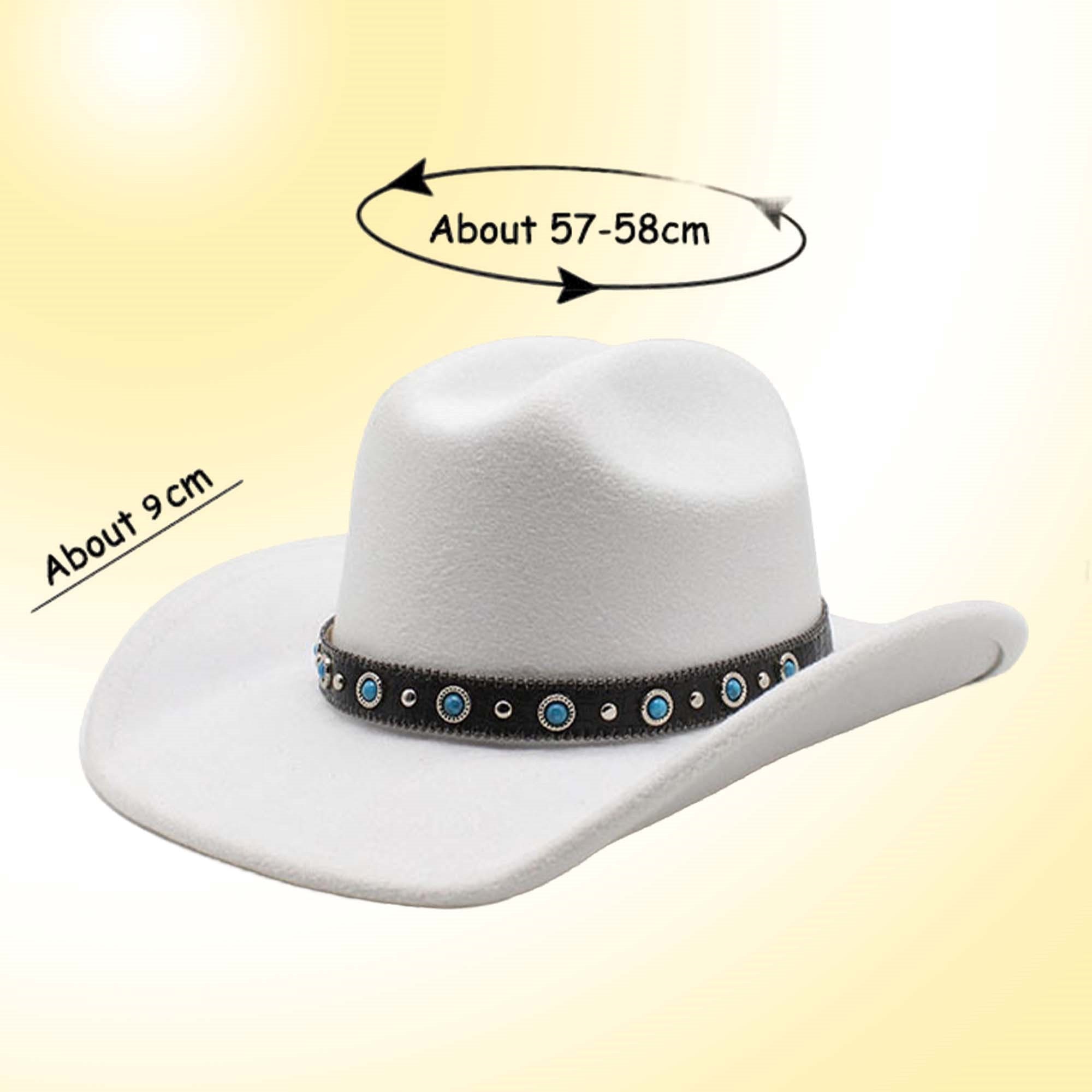 Classic Vintage Cowboy Hat, Solid Color Cowboy Hat, Wide-brimmed Hat ...