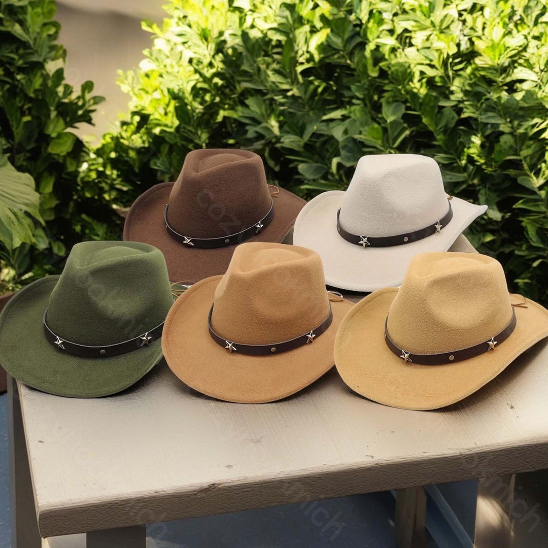 Vintage Solid Color Cowboy Hats, Fedora Cowboy Hats, Star Cowboy Hats ...