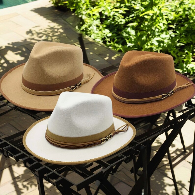 Vintage Fedora Hat, Fedora Jazz Hat, Wide Brim Hat, Men's Fedora Hat ...