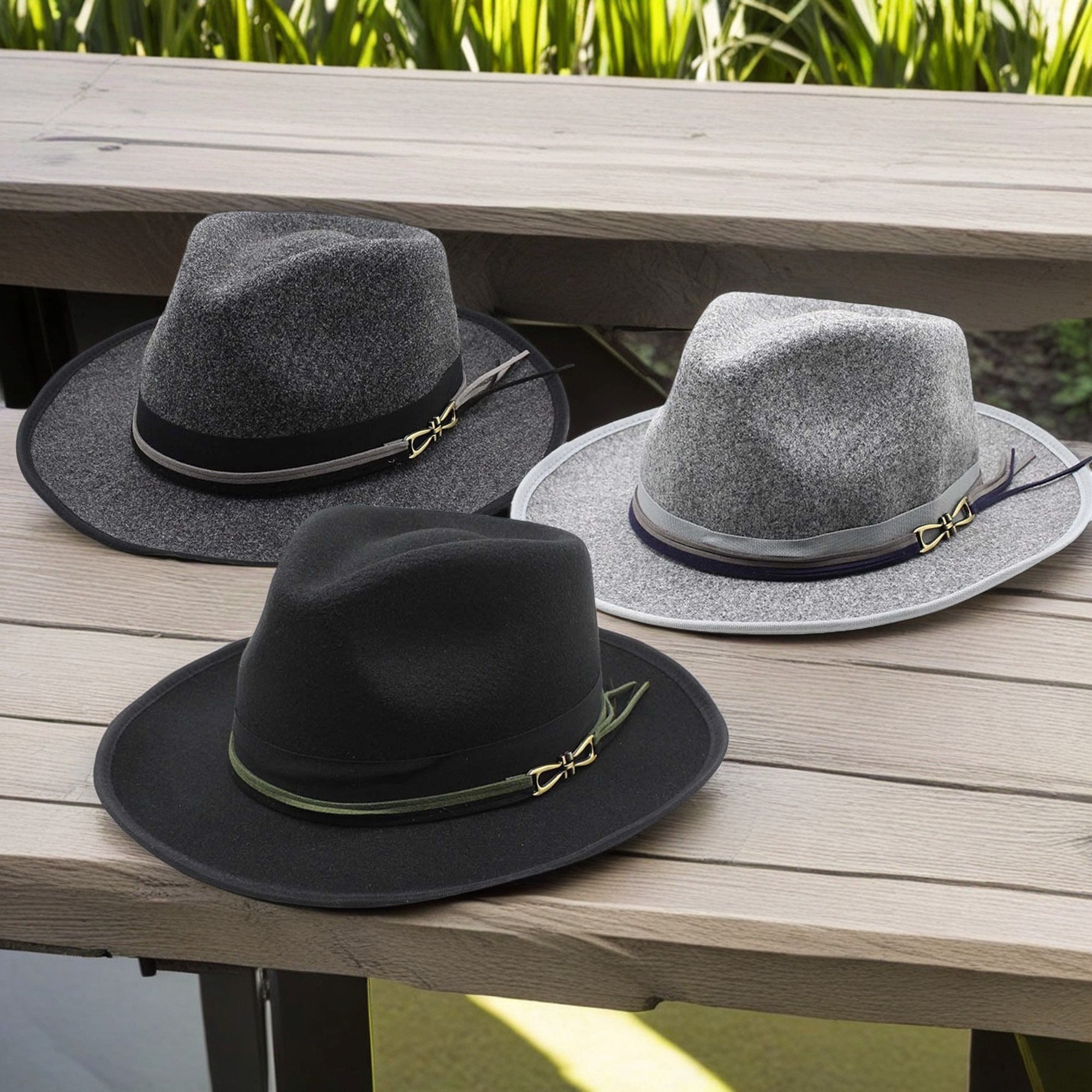 Vintage Fedora Hat, Fedora Jazz Hat, Wide Brim Hat, Men's Fedora Hat ...
