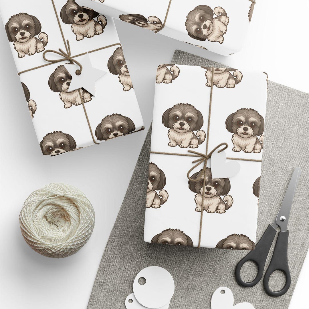 Custom Pet Portrait Wrapping Paper, Personalized Dog or Cat Gift Wrap ...