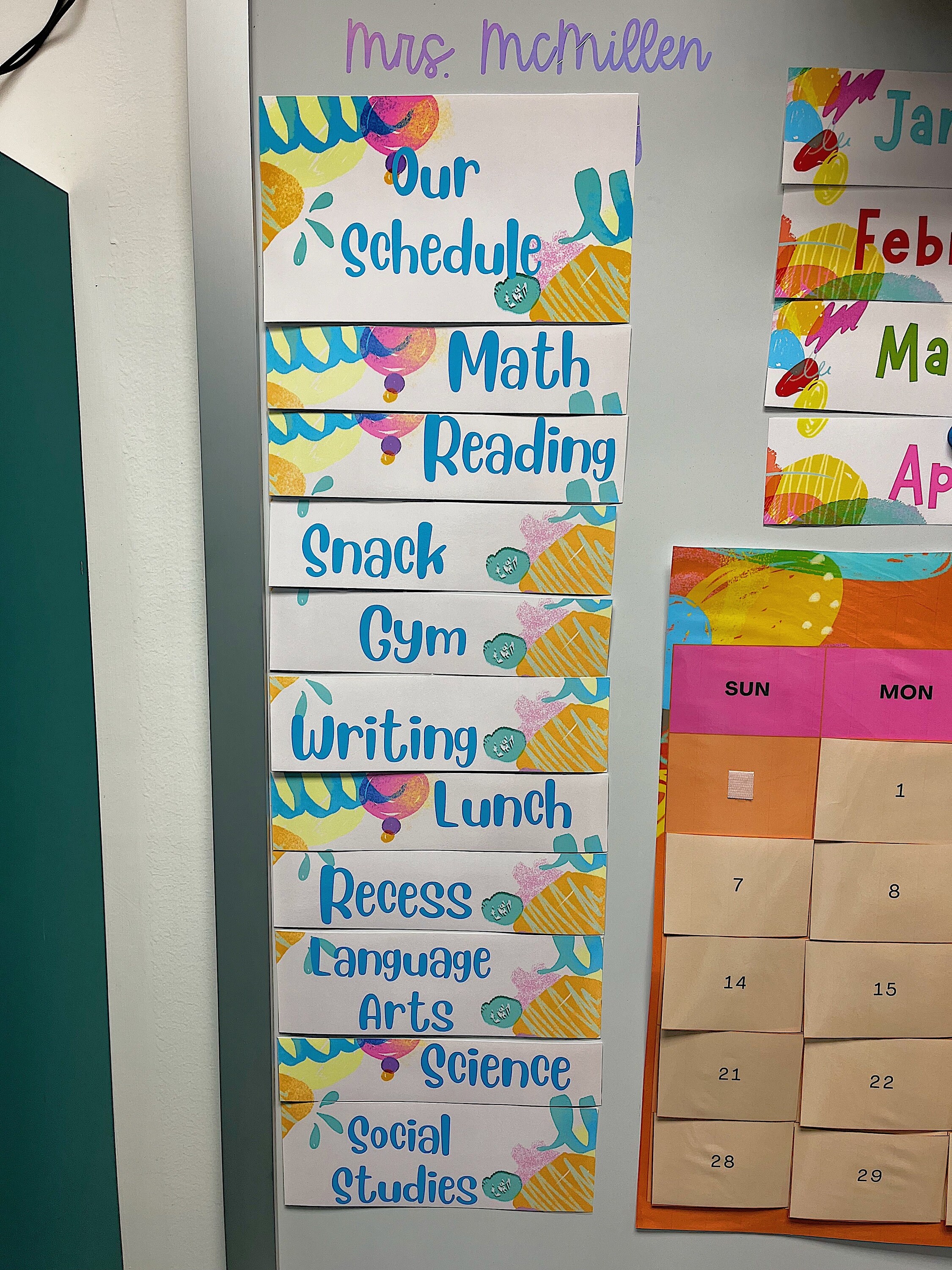 Bright Colored Themed Classroom Decor Bundle, Editable Classroom Decor ...