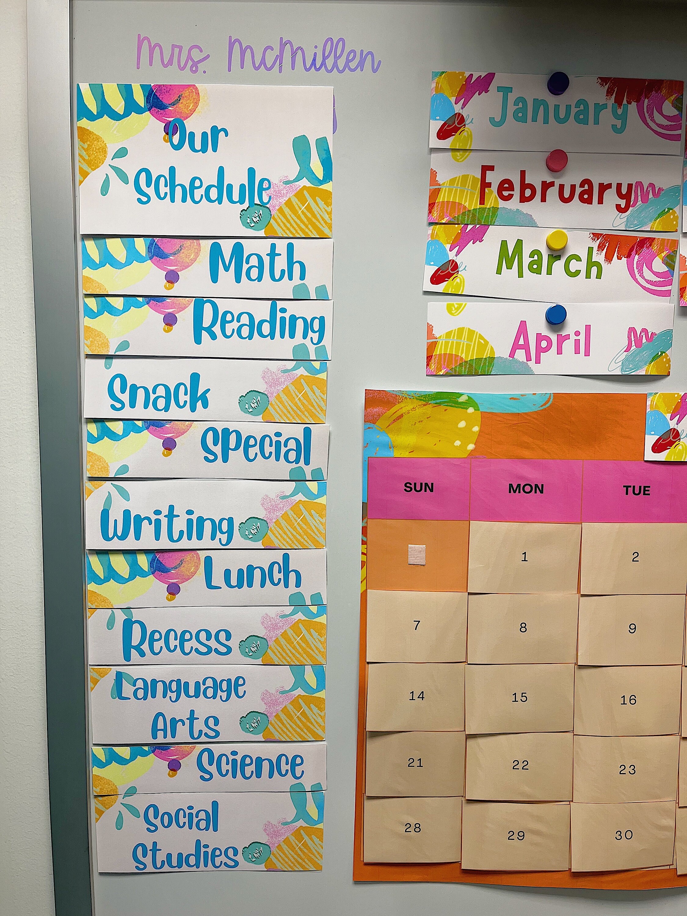 Bright Colored Themed Classroom Decor Bundle, Editable Classroom Decor ...