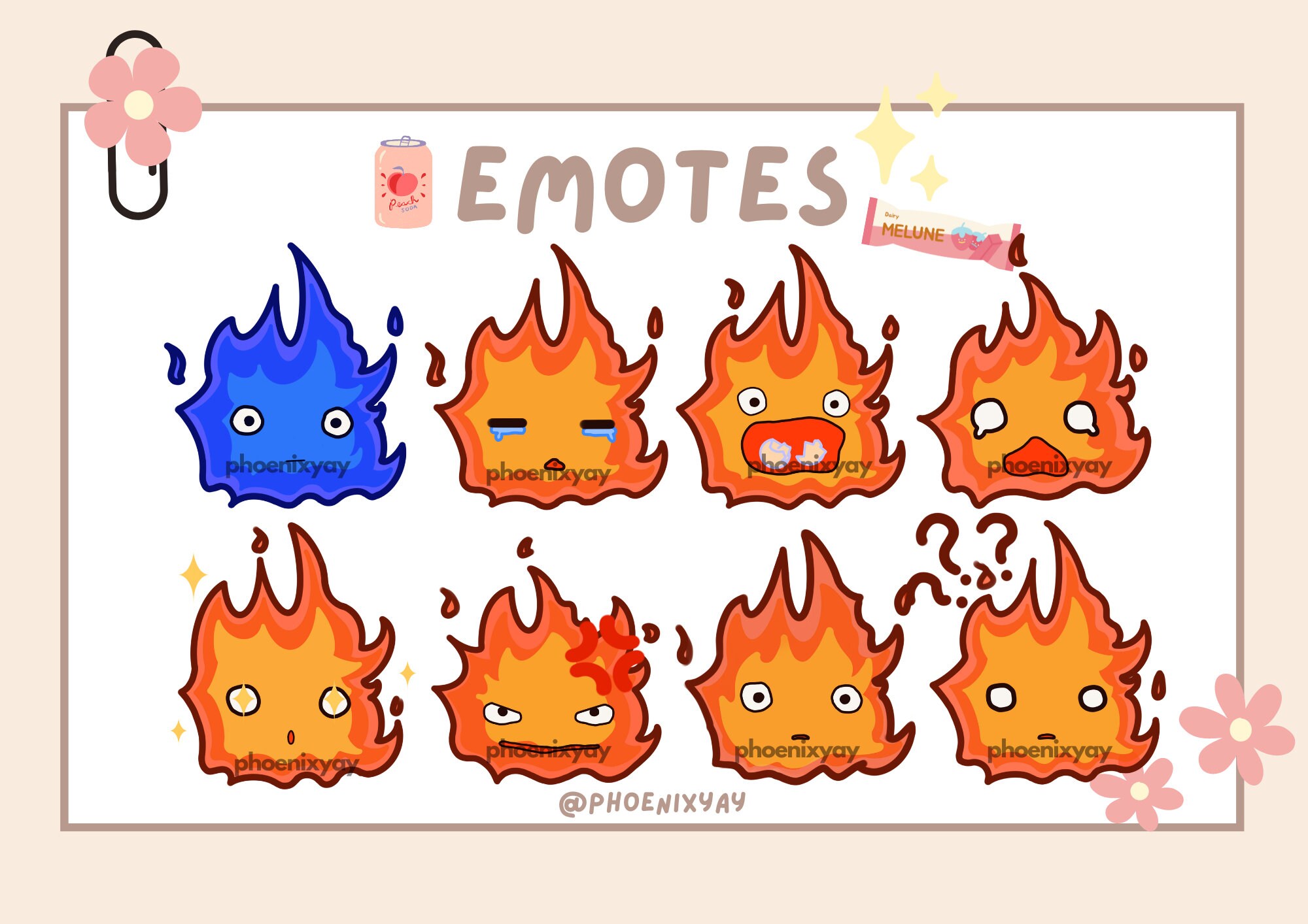 Calcifier Emotes 8 Twitch, Discord, Youtube, Streaming Studio Ghibli ...
